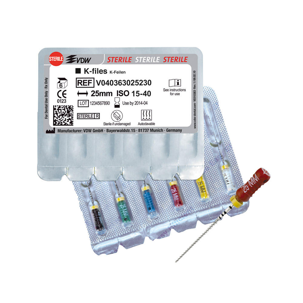 Steriele K-vijlen | Endo instrumentarium voor handmatig gebruik ...